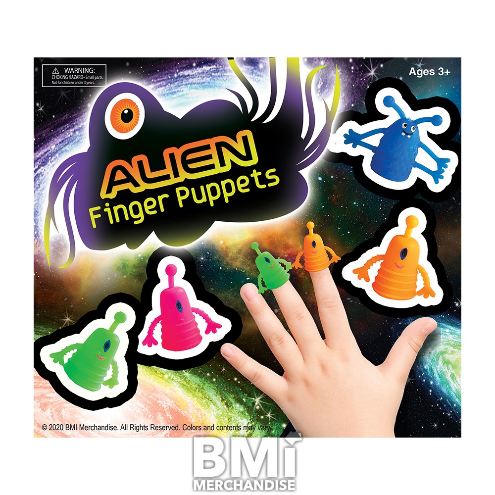 25 POINT- 250PC ALIEN FINGER PUPPETS MODULAR CAPSULE KIT