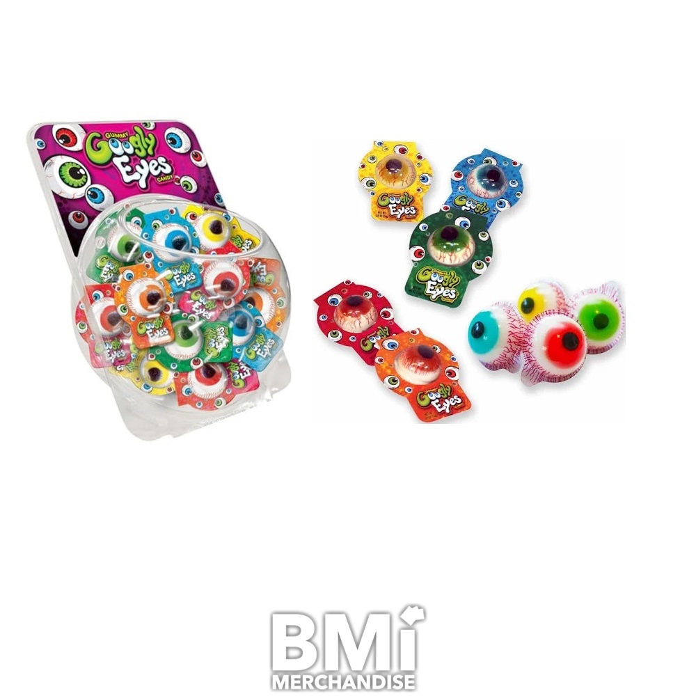 GOOGLY EYES GUMMY CANDY EYEBALLS 50CT TUB