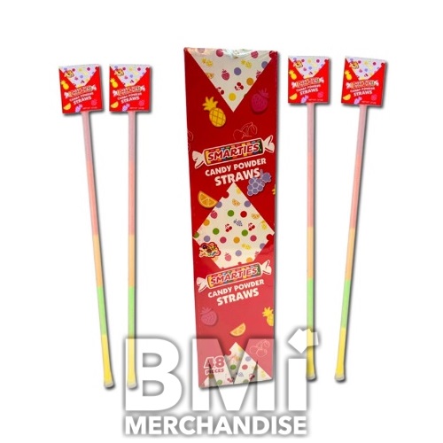 SMARTIES CANDY STRAWS .37OZ 48CT