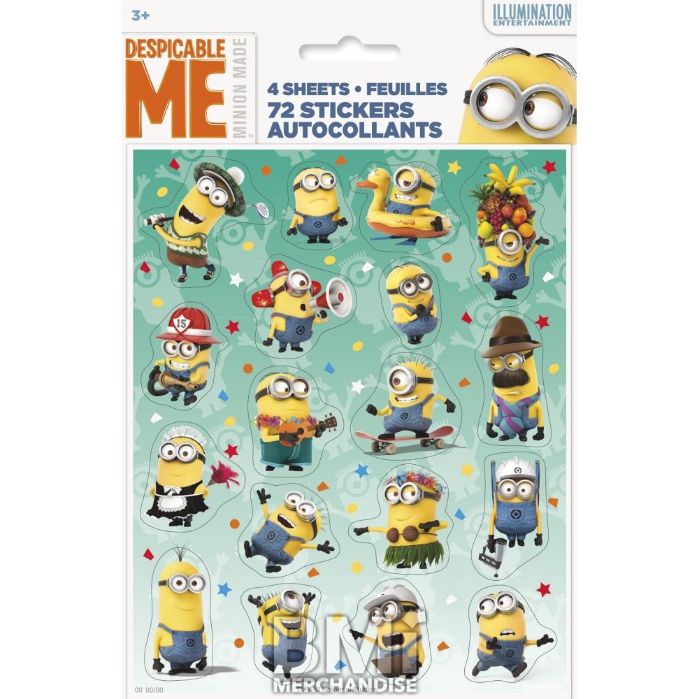 DESPICABLE ME MINIONS STICKERS
