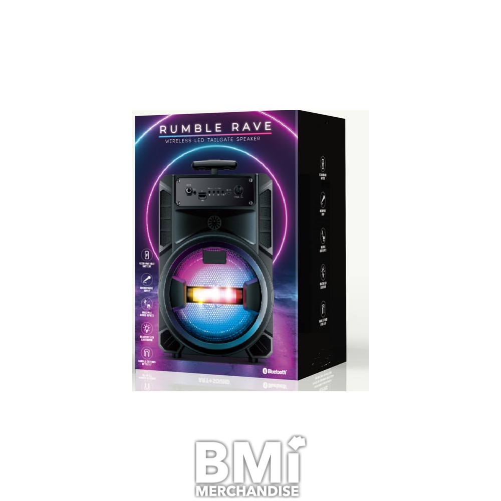 RUMBLE RAVE WIRELESS LED TAILGATE SPEAKER
