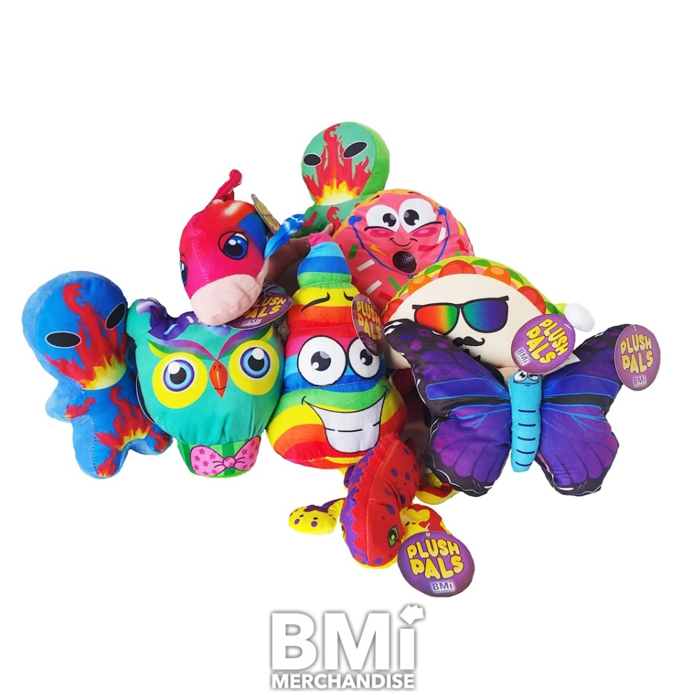 12PC 6-9INCH GENERIC PLUSH ASSORTMENT