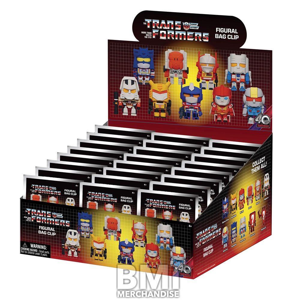 TRANSFORMERS 40TH ANNIVERSARY 3D FOAM BAG CLIP, SERIES 1